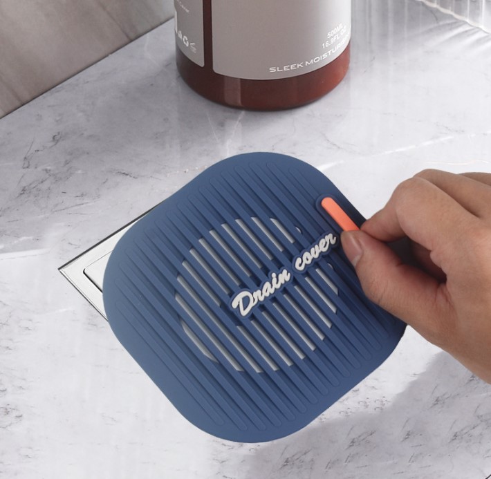 Gri Silikon Lavabo Gider Koruyucu ve Saç Tutucu Mat | Global İthalat