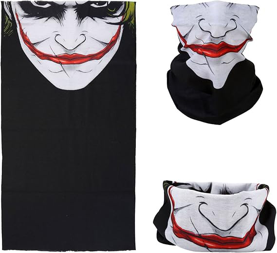 Joker Desenli Çok Amaçlı Buff – Yüz, Boyun ve Bandana Maskesi 5 No ...